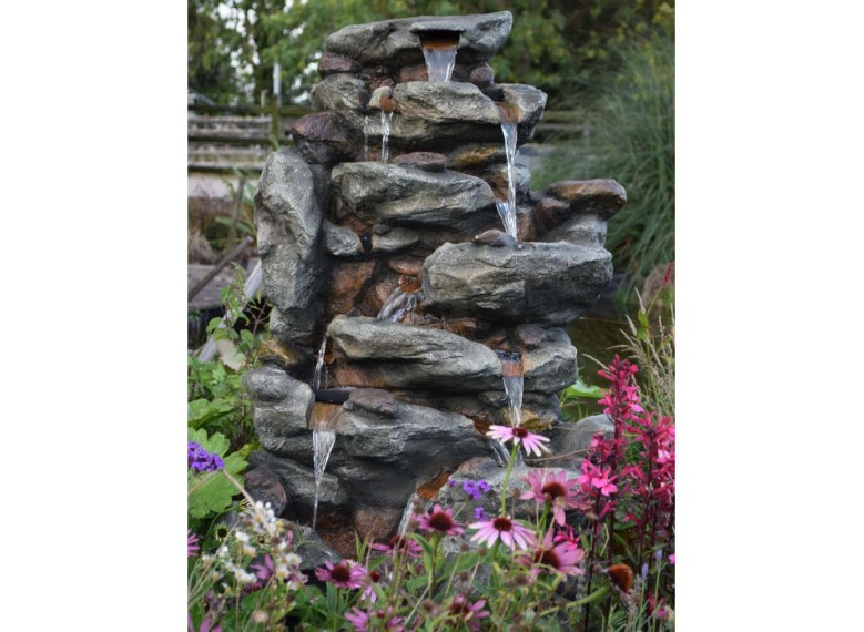 Fontaine extérieure Bonorva cascade sur rochers avec led - Ubbink