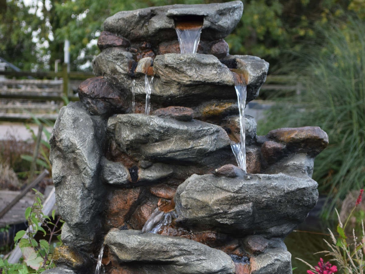 Fontaine extérieure Bonorva cascade sur rochers avec led - Ubbink
