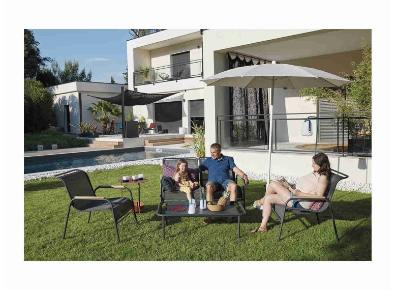 Fauteuil lounge de jardin en métal Coolside - Fermob - Jardideco.fr