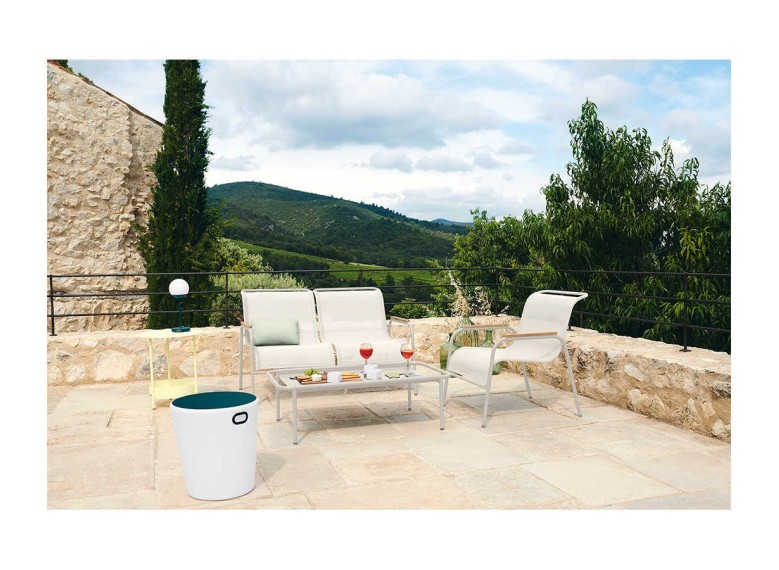 Fauteuil lounge de jardin en métal Coolside - Fermob - Jardideco.fr