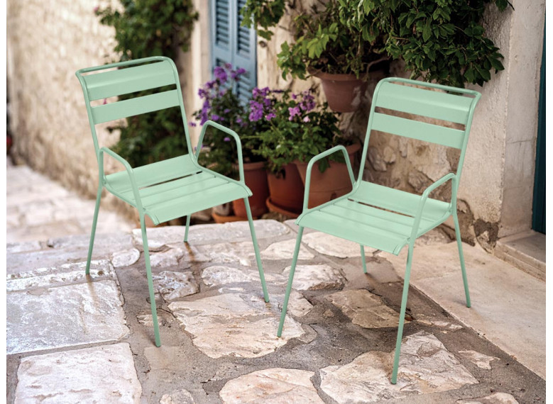Fauteuil Bridge de jardin en métal Monceau - Fermob - Jardideco.fr