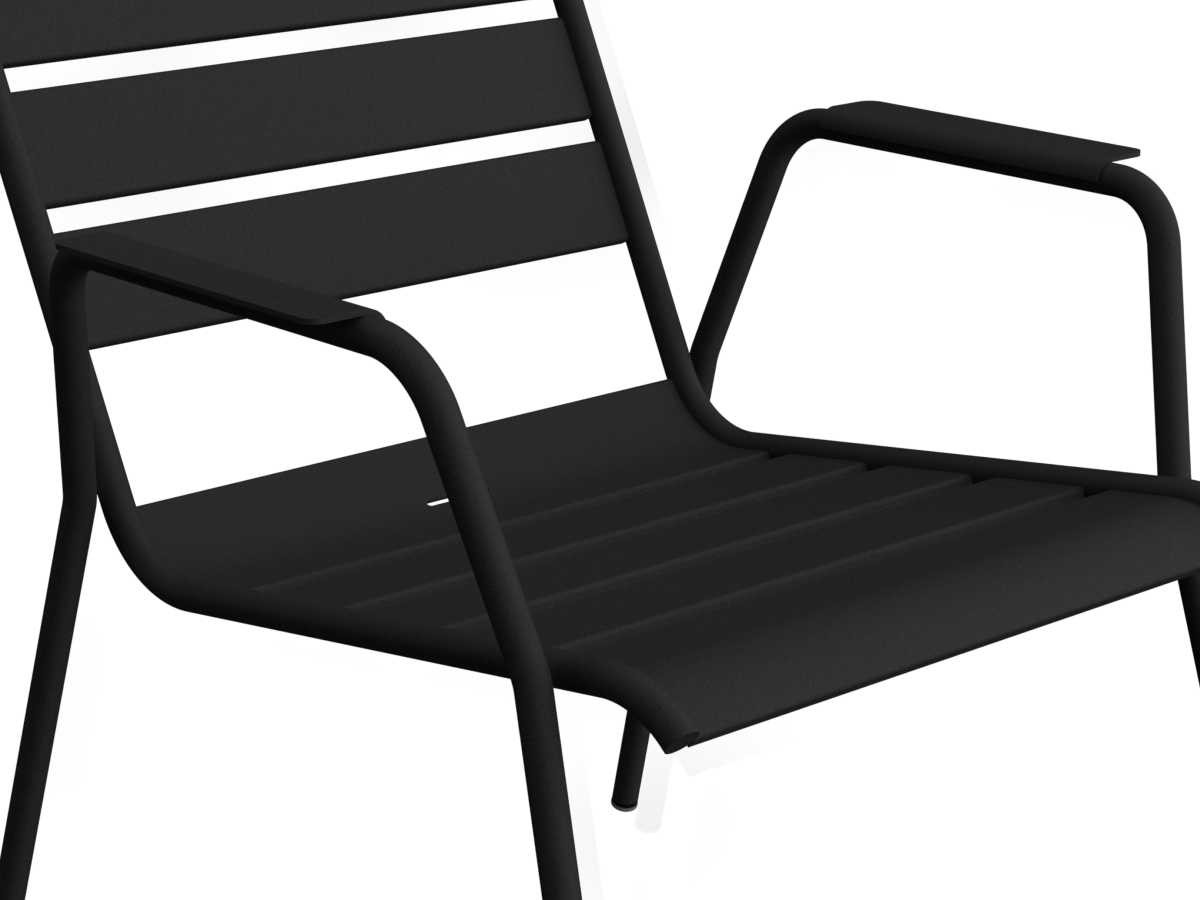 Fauteuil lounge de jardin en métal Monceau - Fermob - Jardideco.fr
