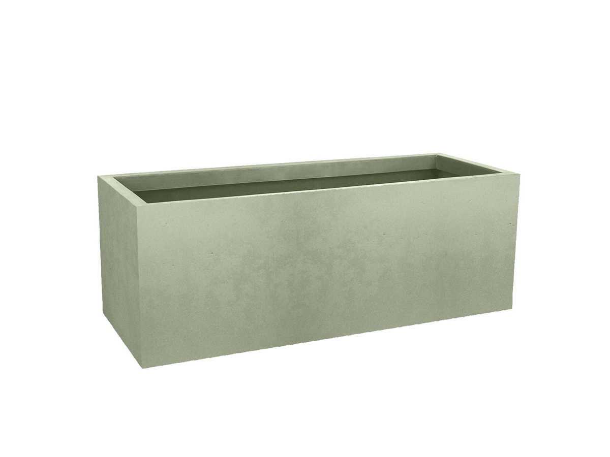 Jardinière Basalt Up 80 cm Gris Anthracite ou vert amande Eda - Jardideco