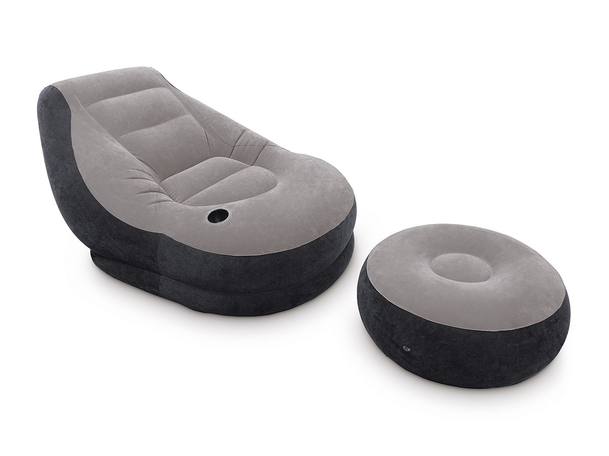 Ensemble fauteuil gonflable et pouf Intex - Jardideco