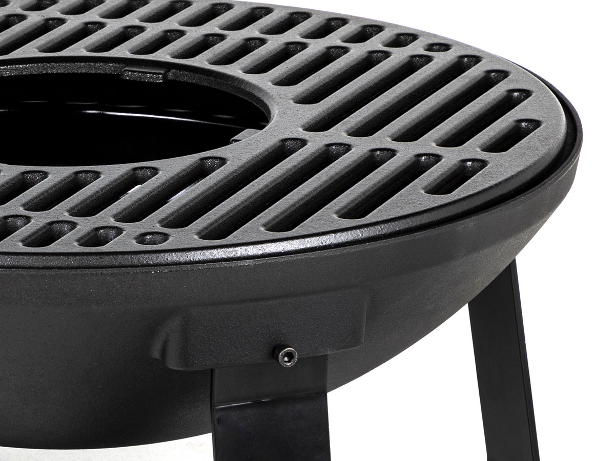 Braséro rond en fonte émaillée au bois et charbon 157 x 52 cm Somagic