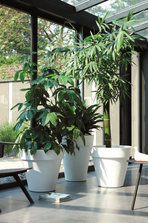 Pot de fleur XXL, grand pot de fleur extérieur en plastique