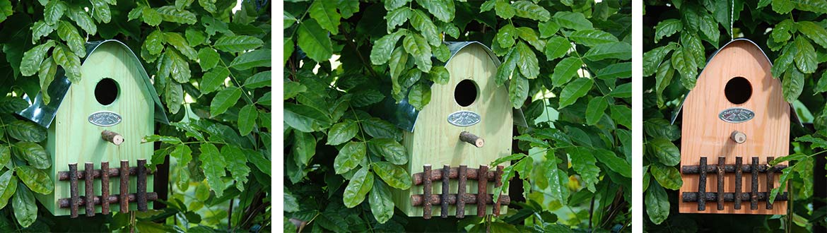 Nichoir à oiseaux modèle Maisonnette en bois - Eschert Design